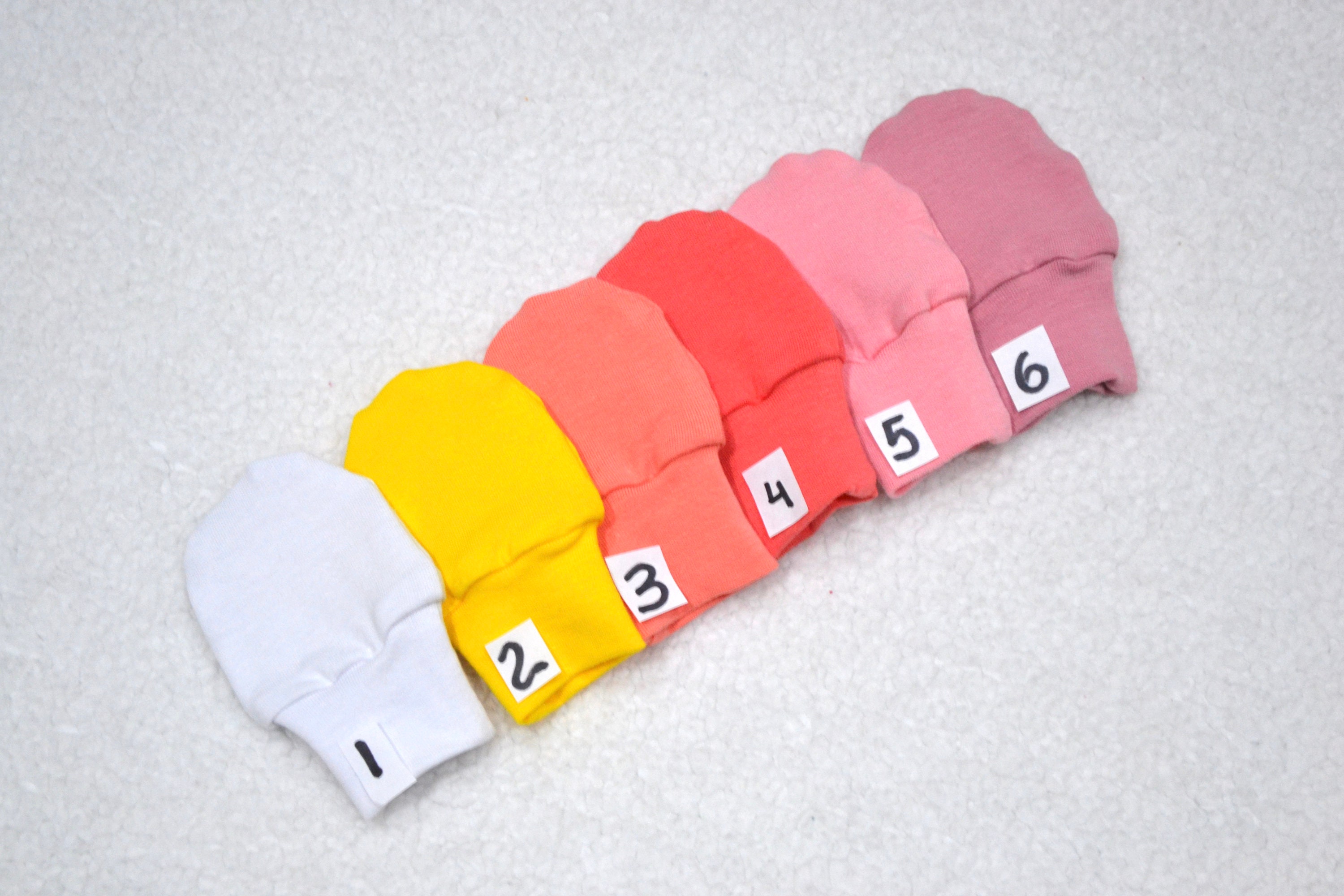 Baby Girl No Scratch Mittens Newborn Mittens Solid Color - Etsy
