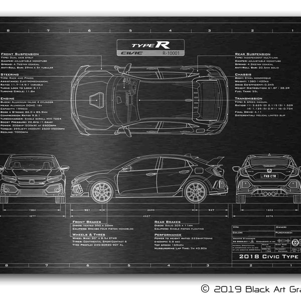 Honda Civic Type R Poster - Etsy