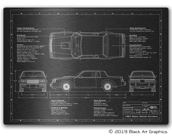 Buick Grand National Blueprint - Etsy