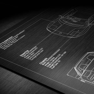 Honda NSX NA1 Personalised Engraved Aluminium Blueprint - Etsy UK
