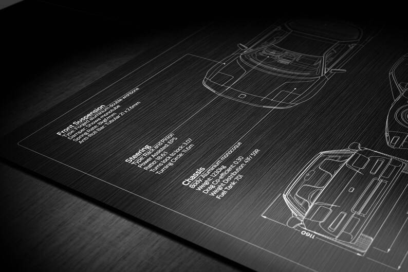 Honda NSX NA1 Personalised Engraved Aluminium Blueprint - Etsy UK