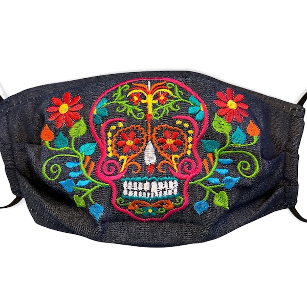 Sugar Skull Face Mask - Etsy