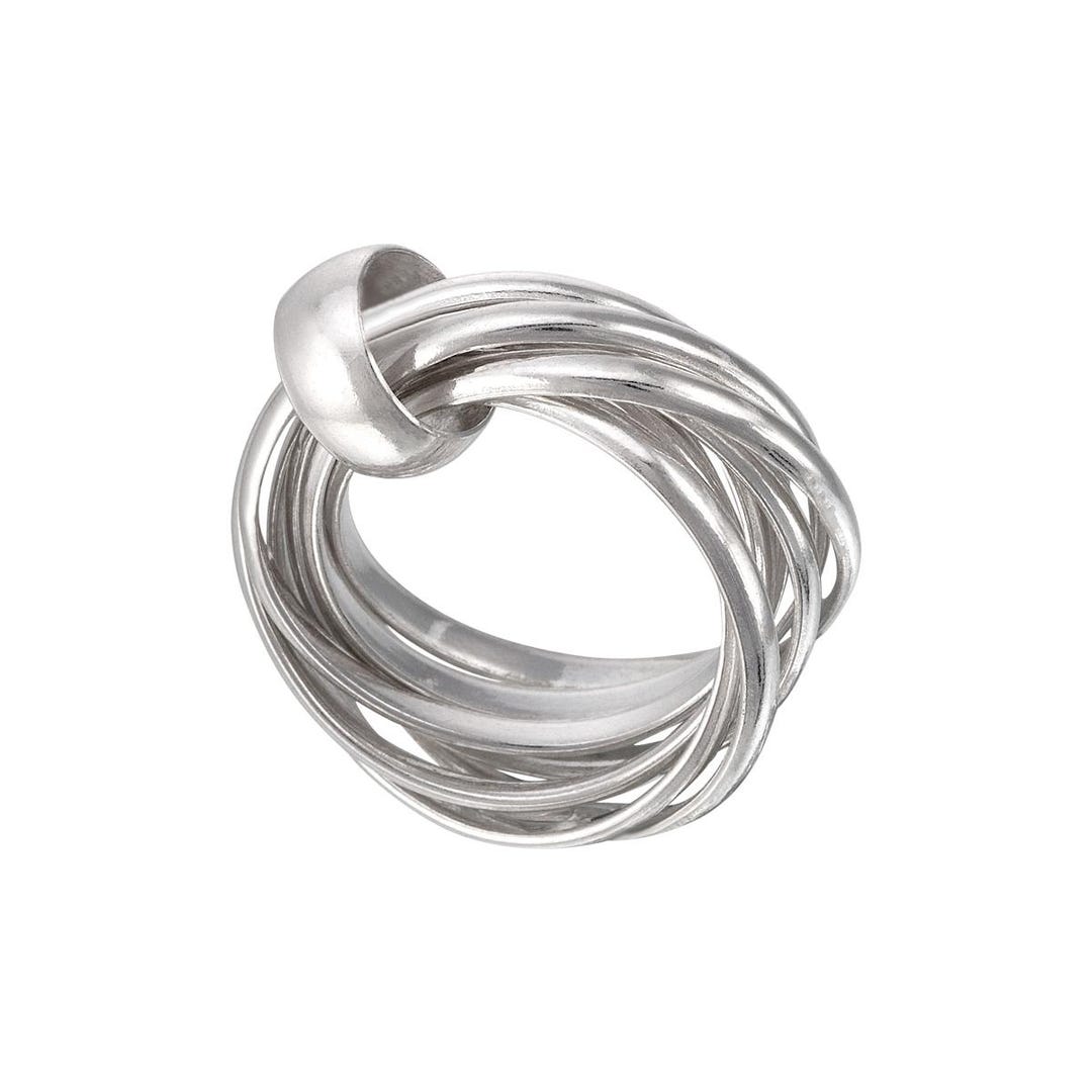 Sterling Silver 7 Interlocking Rings Pendant - Etsy