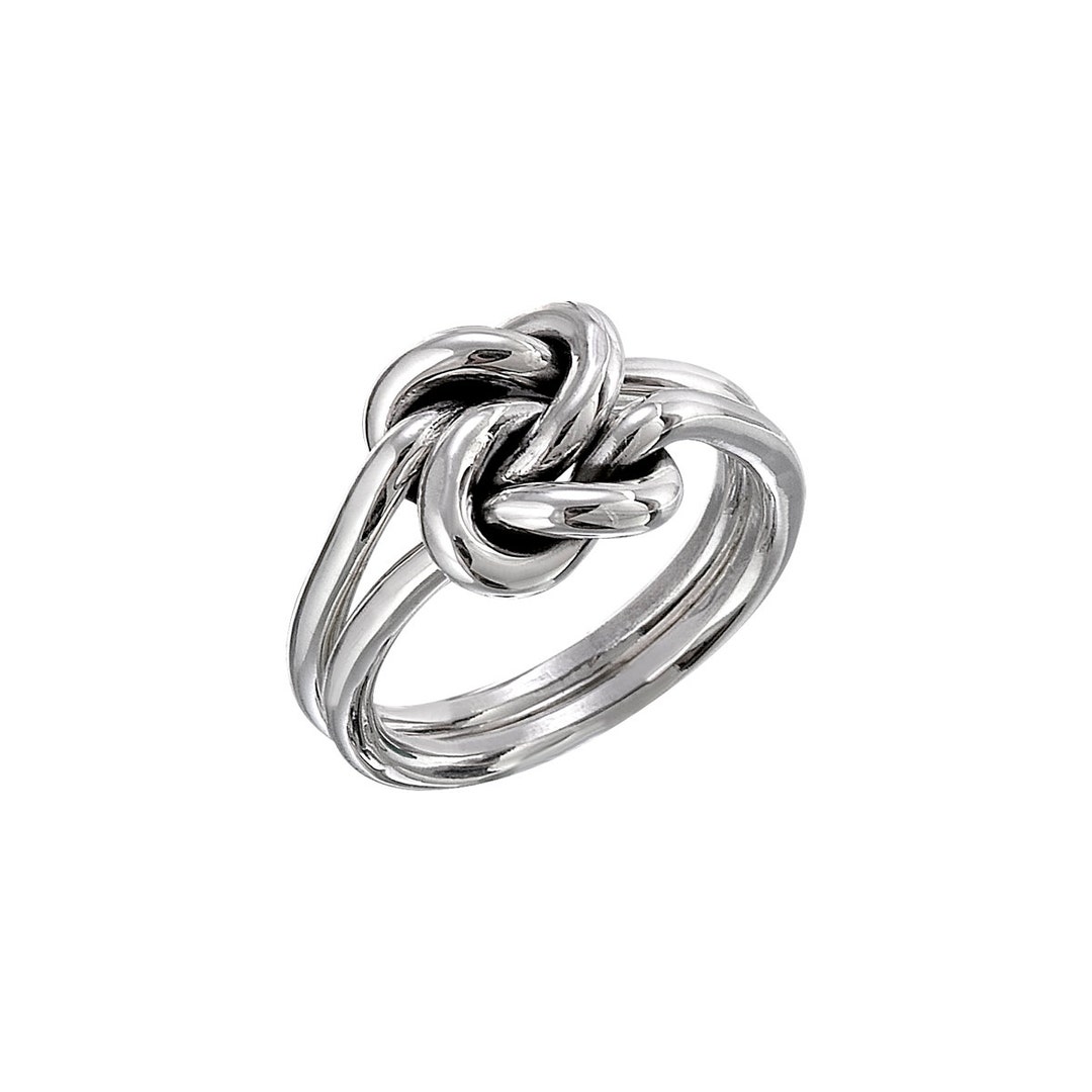 Sterling Silver Handmade Separate Double Knot Ring, Sailor Knot, Love ...
