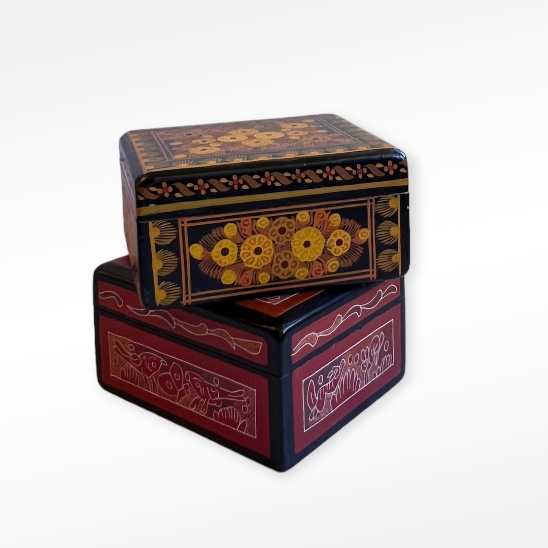 Olinala Linaloe Wood Jewelry Box: Hand-painted Mexican Decor - Etsy