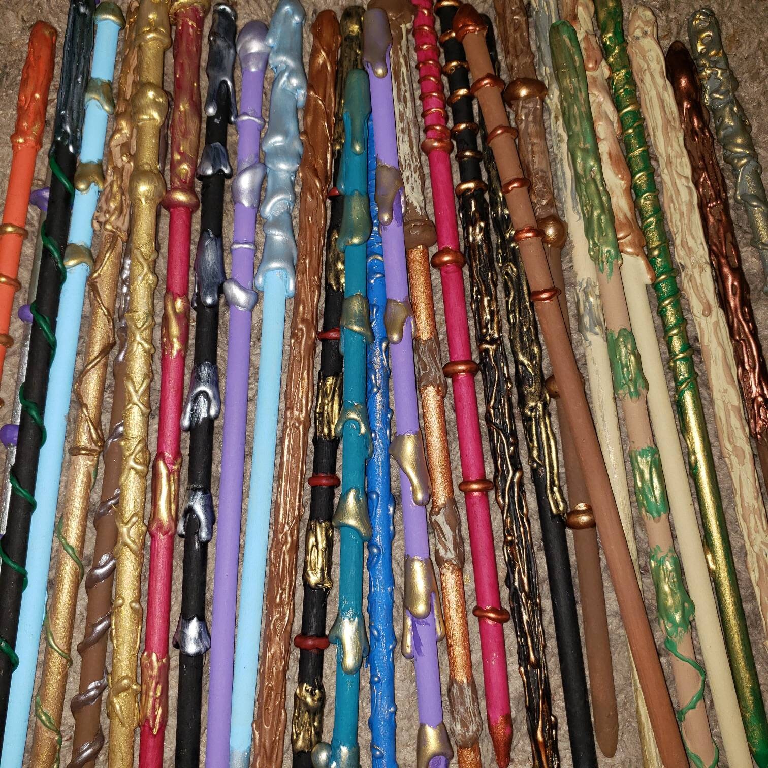 Painted Wands! Great for Cosplay, Kids, Party Favors, Wedding Favors ...