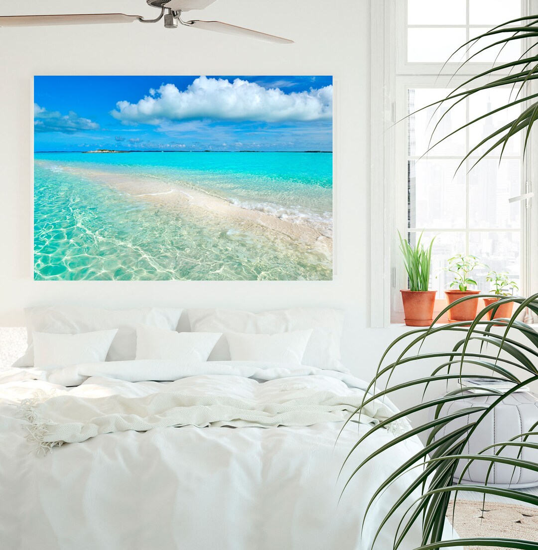 Bahamas Sandbar Metal Wall Art: Turquoise Ocean Beach Print - Etsy