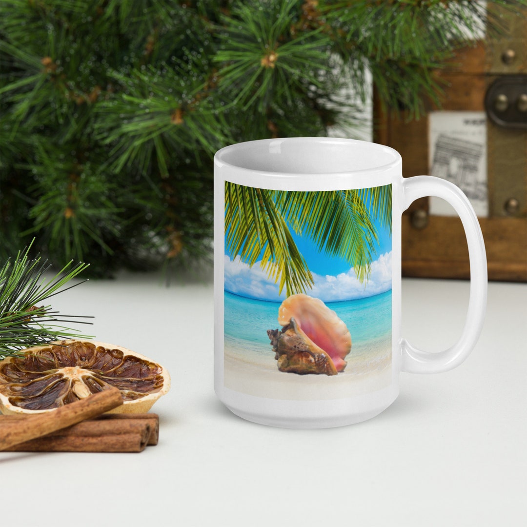 Bahamas Flag & Conch Shell Coffee Mug: Unique Souvenir Gift - Etsy