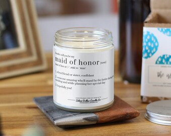 Maid of Honor Candle - Etsy