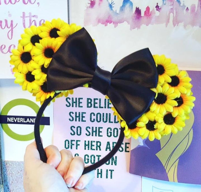 Sunflower Minnie Mouse Ears Daisy Ears Festival Headbands | Etsy