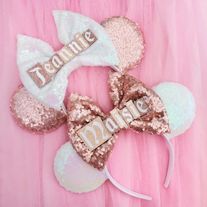 Custom Name Ears - Sequin Minnie Mouse Ears With Large Sequin Bow ...