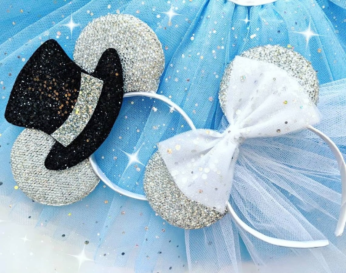 Mickey Mouse Top Hat Grooms Mickey Mouse Ears Glitter Top Hat Wedding ...