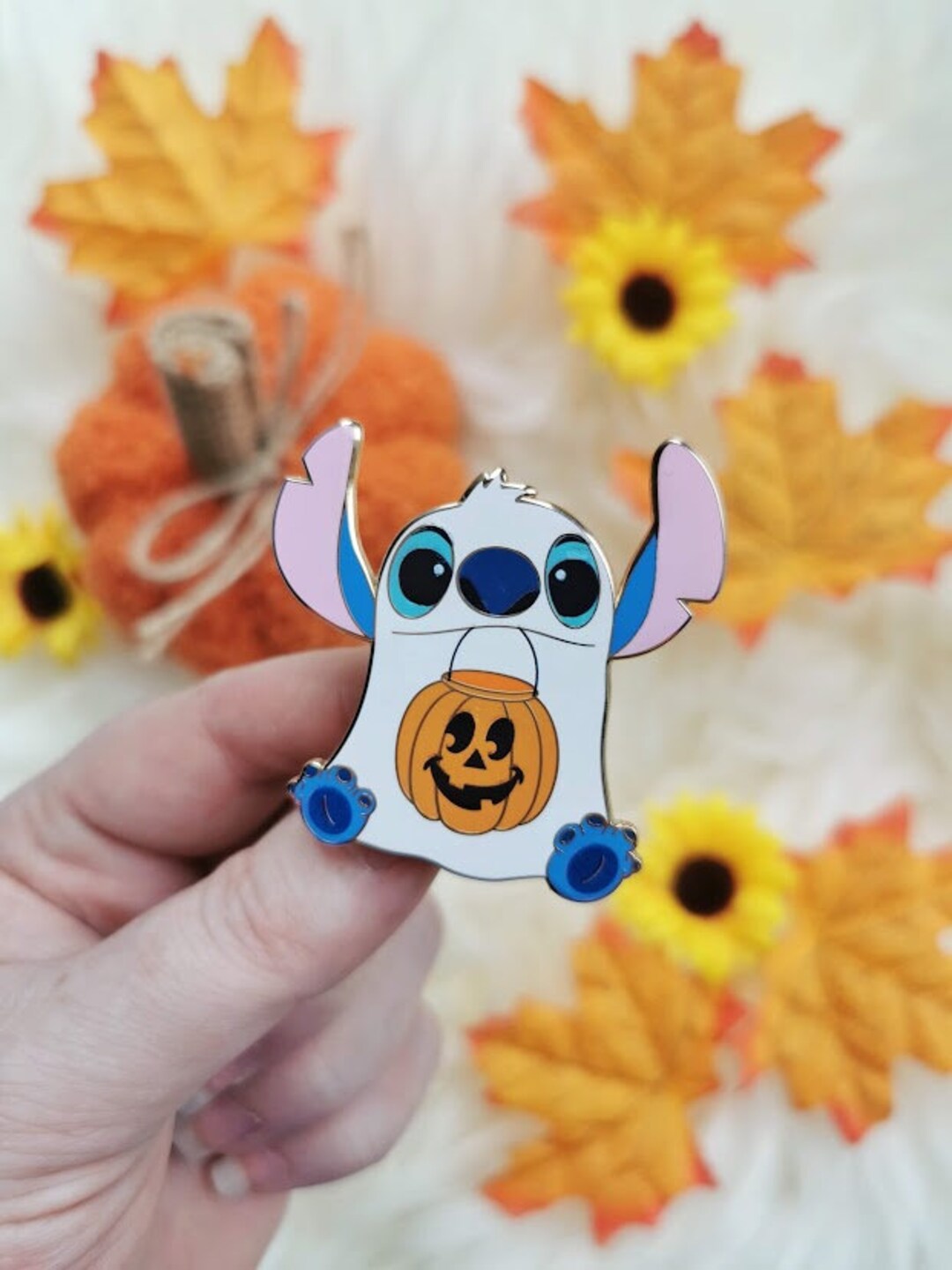 Halloween Enamel Pins Ghost Stitch Pins Stitch Stickers Ghost Enamel ...