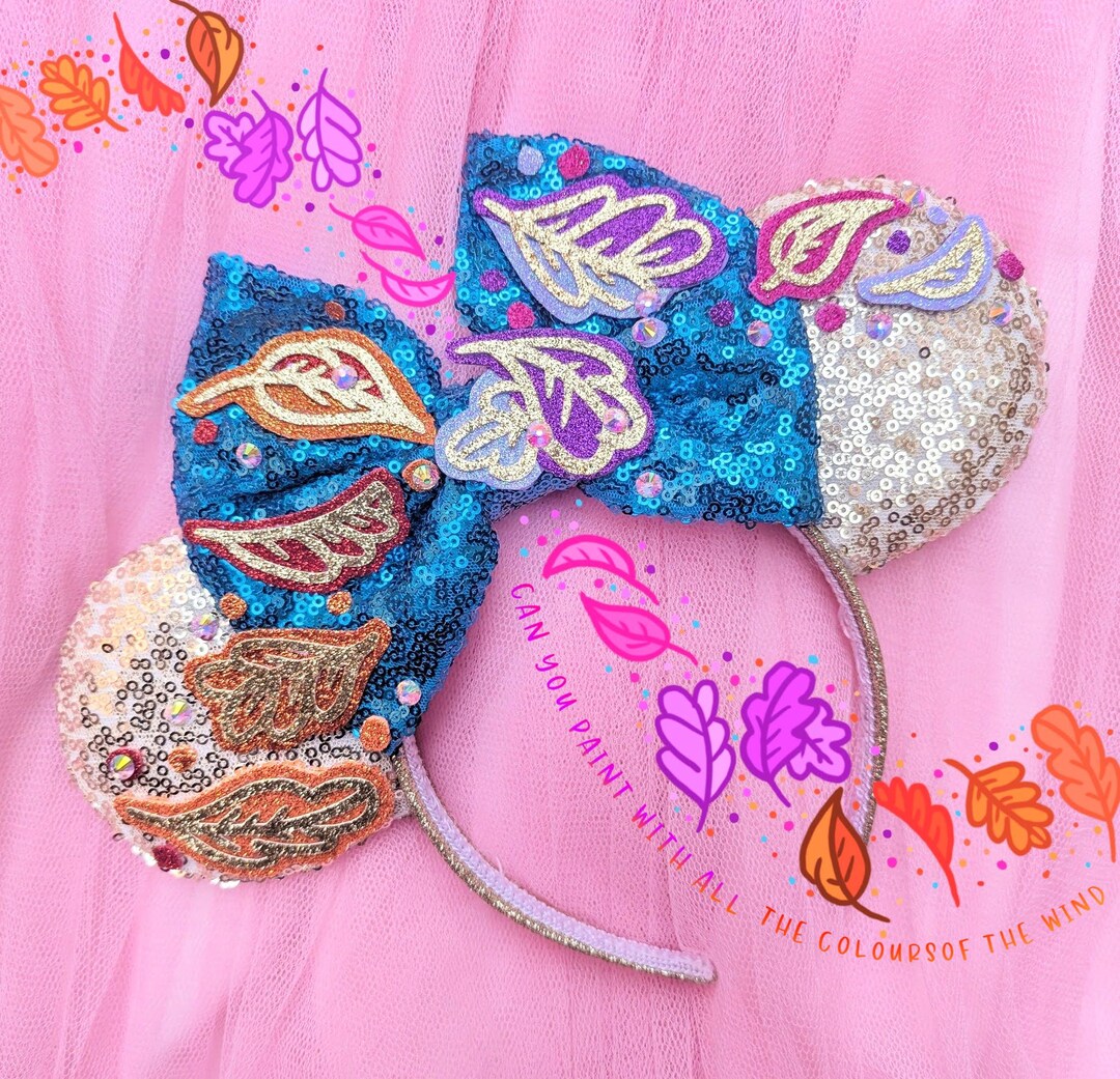 Colours of the Wind Ears - Sequin Minnie Mouse Ears With Large Sequin ...