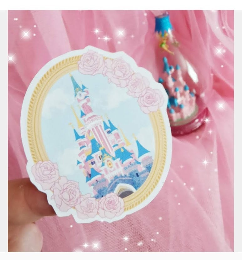 Disneyland Sticker Disneyland Castle Sticker Pink Castle - Etsy