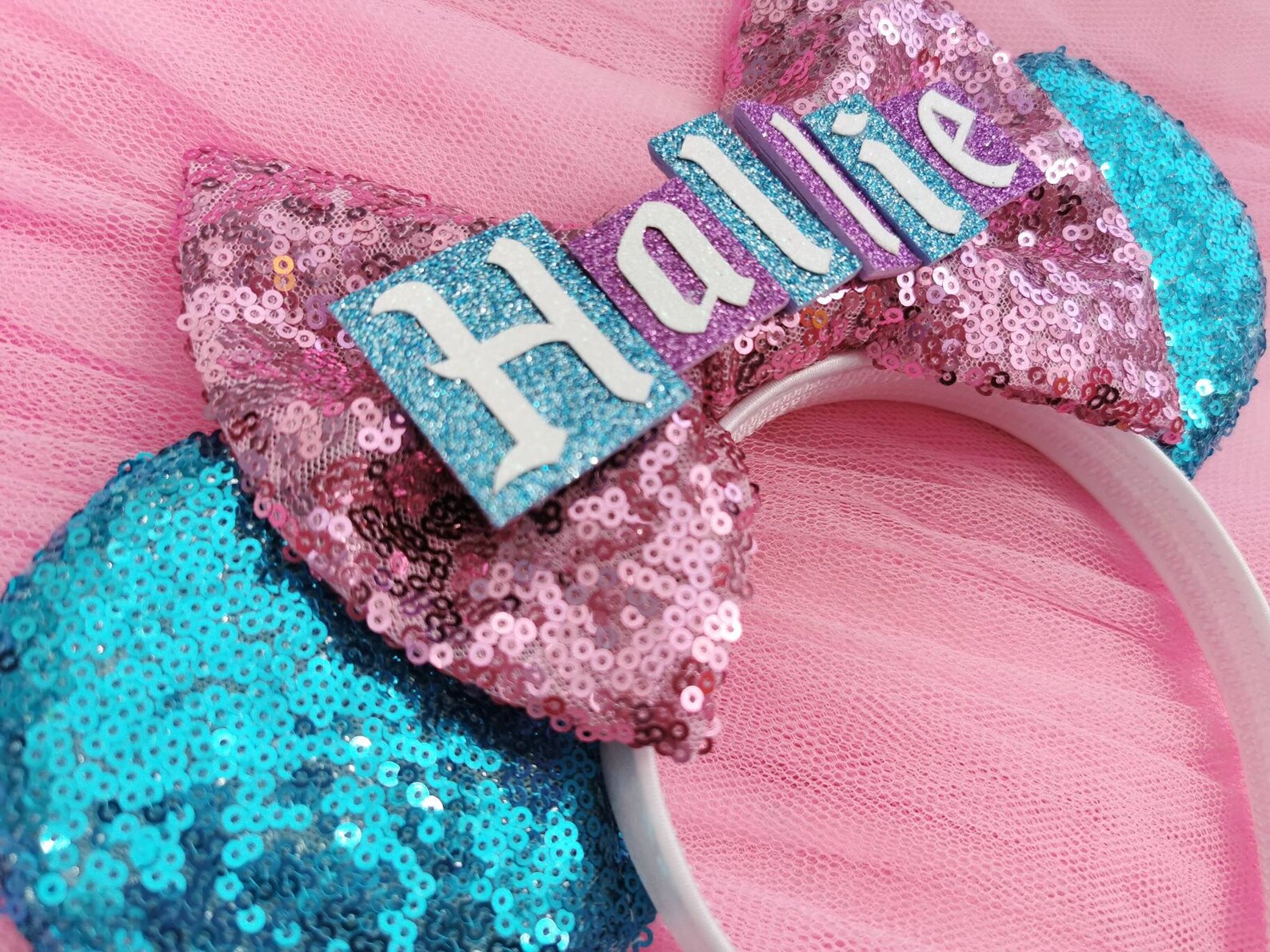 Custom Name Ears Sequin Minnie Mouse Ears With Large Sequin - Etsy