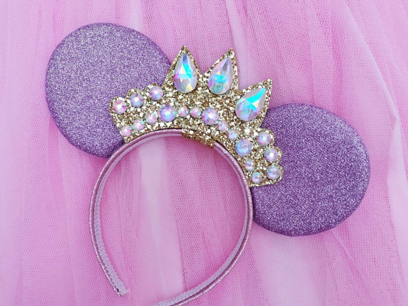 Deluxe Rapunzel Crown Minnie Ear Minnie Mouse Ears Princess - Etsy