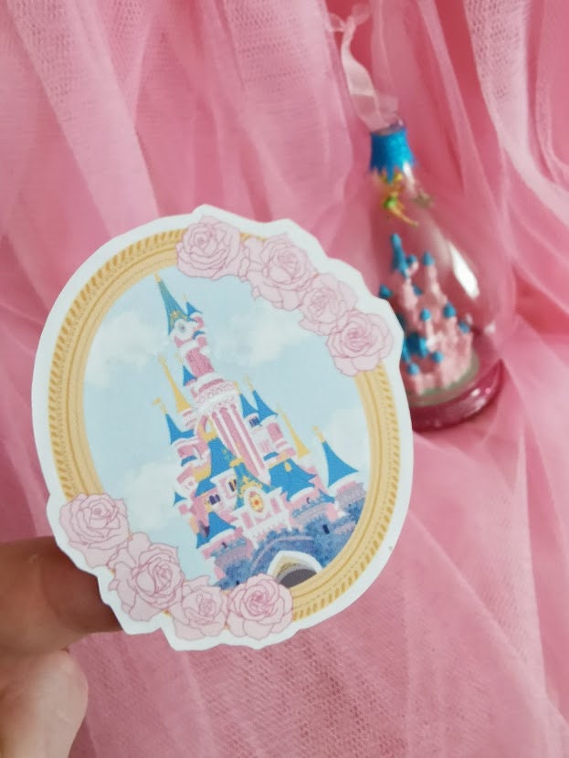 Disneyland Sticker Disneyland Castle Sticker Pink Castle | Etsy