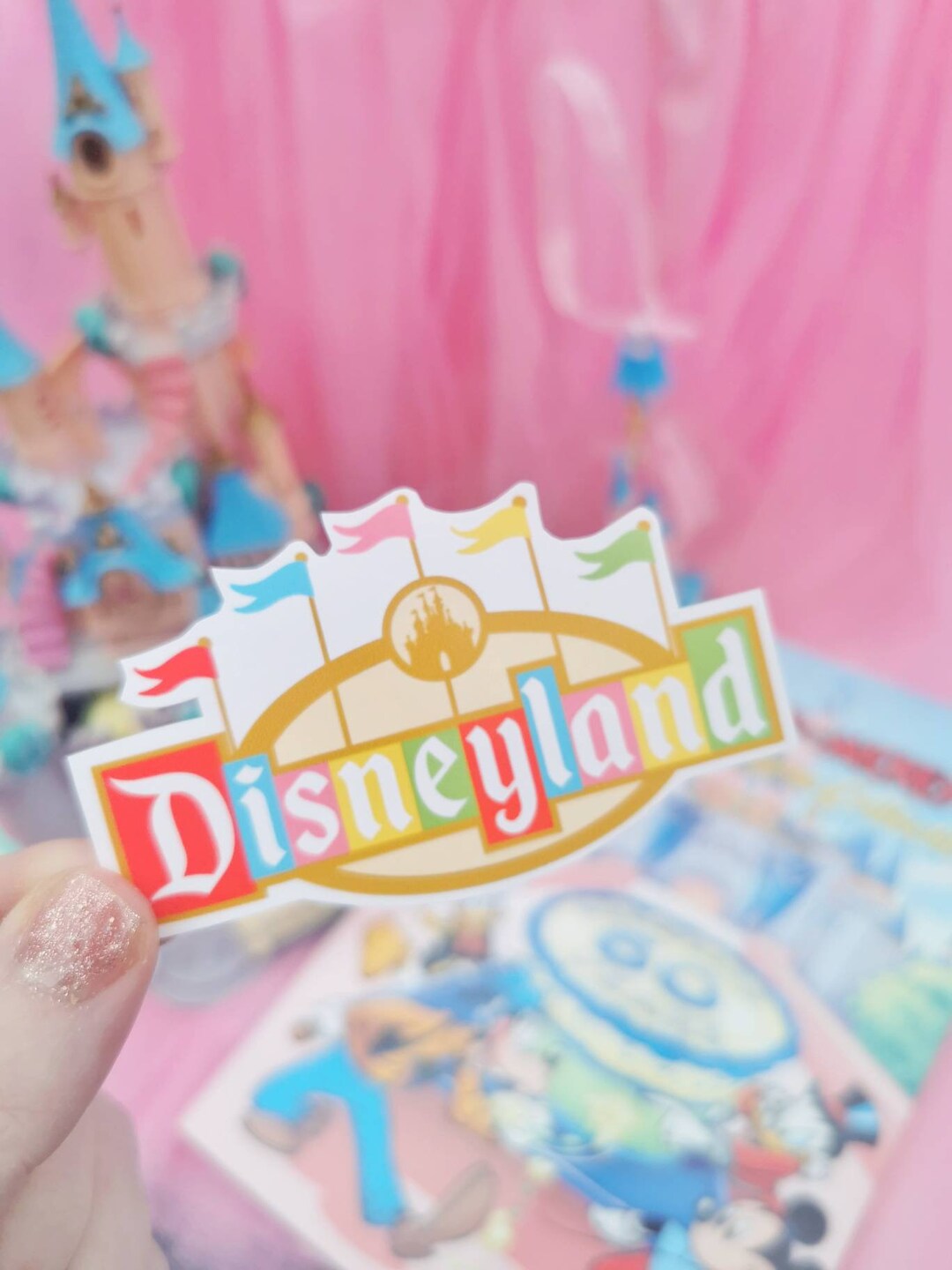 Retro Disneyland Park Sticker – Rainbow Vacation Stickers - Etsy