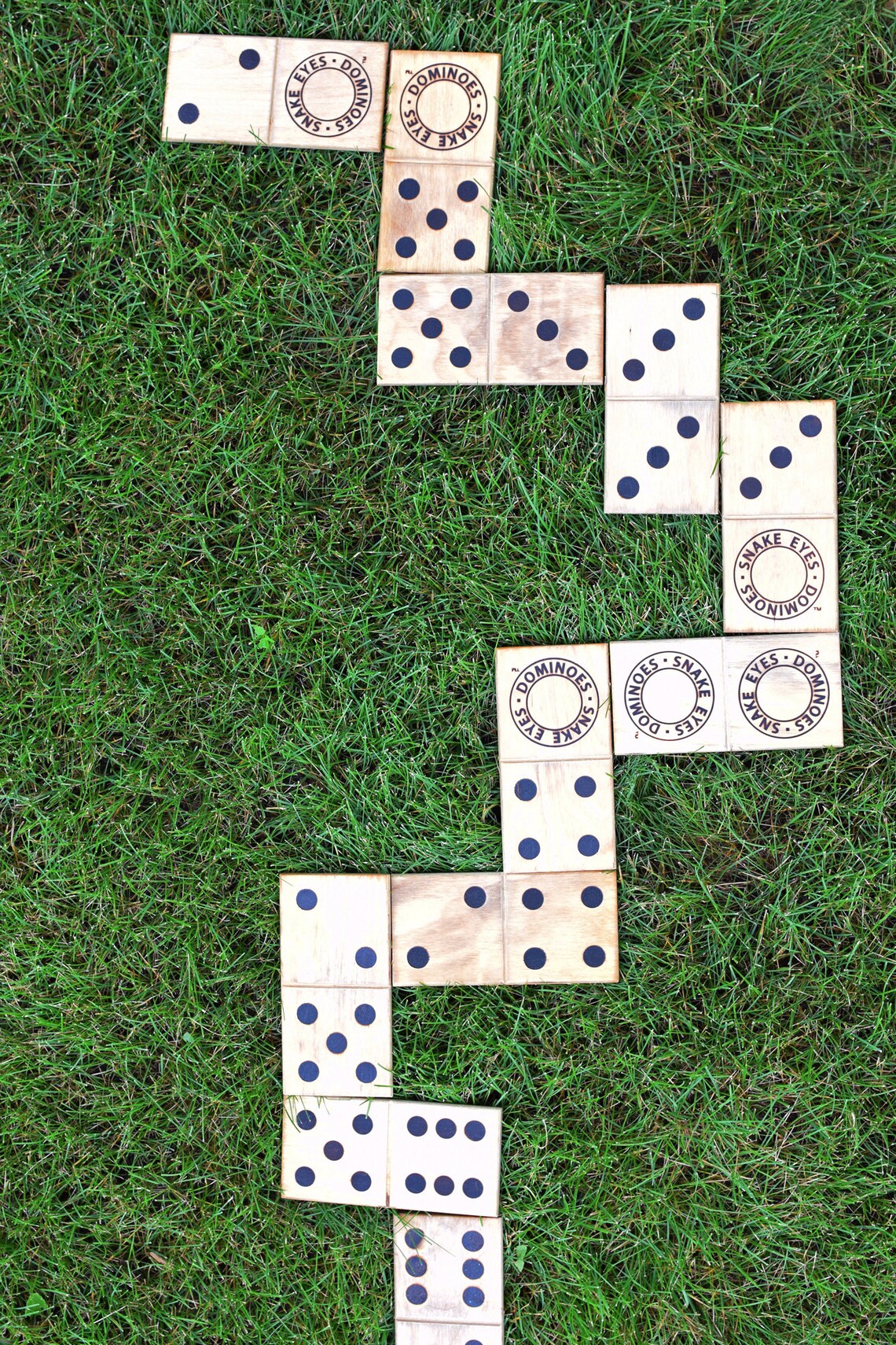 Snake Eyes Dominoes Over-sized Wooden Dominoes Made in U-S-A FREE ...