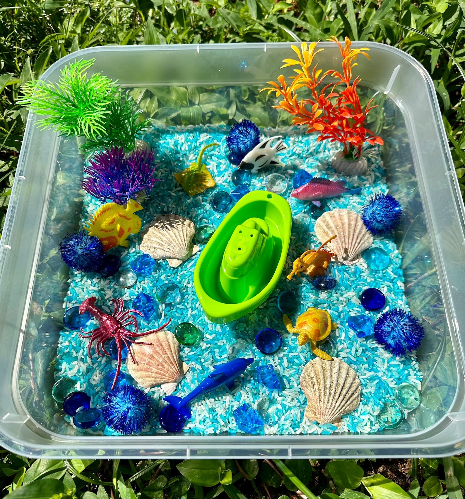 Ocean Sensory Bin Under the Sea Sensory Bin Ocean Animals Preschool ...