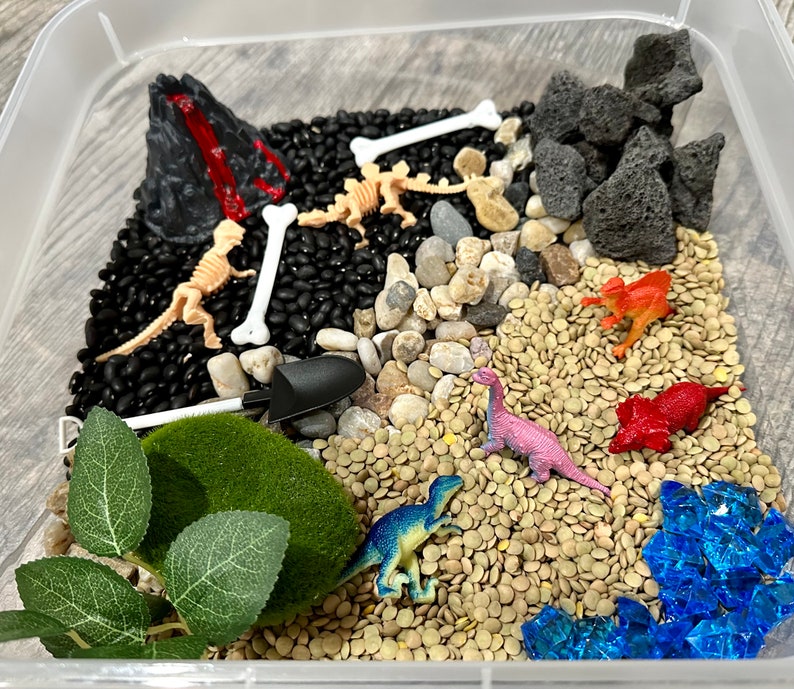 Dinosaur Sensory Bin Dinosaur Sensory Kit Dino Sensory Bin Preschool ...