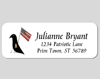 Prim Crow Mail Label - Etsy