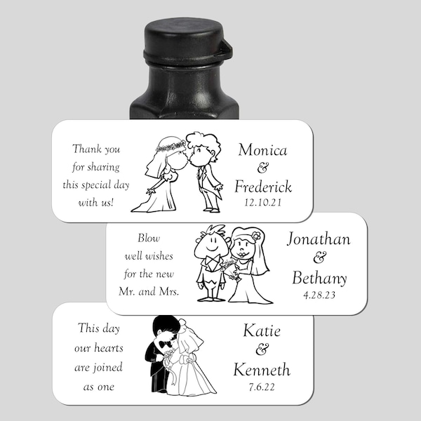 Wedding Bubble Printed Labels - Etsy