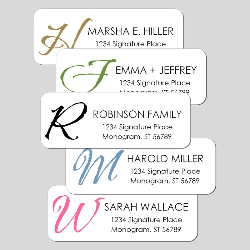 Monogram Address - Etsy