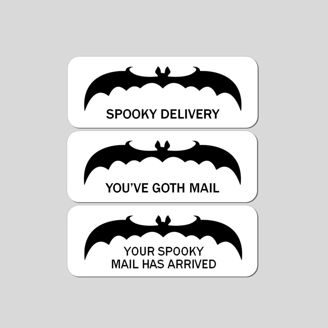 Spooky Mail Labels Gothic Bat Packaging Stickers for Small - Etsy