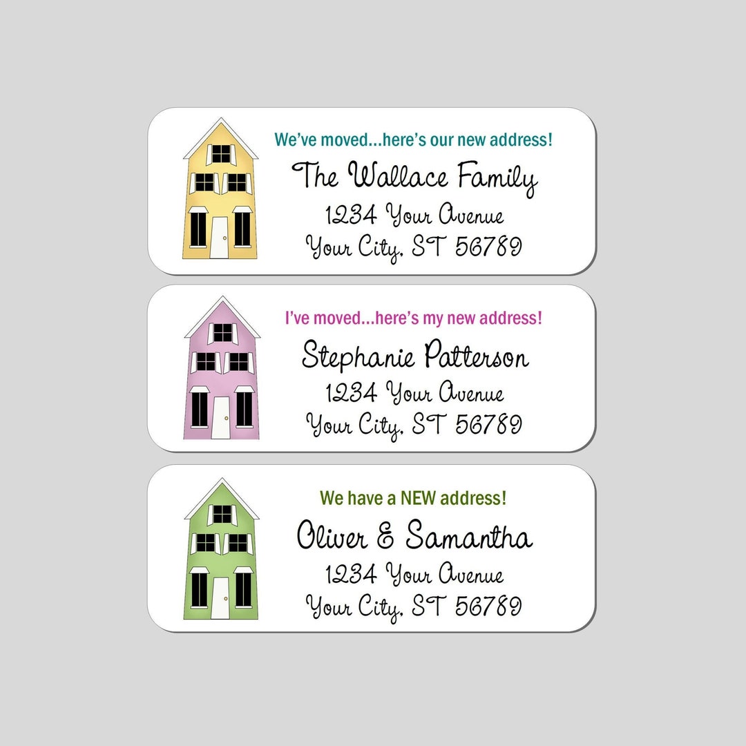We've Moved Address Labels New Home Return Address Label Summer Home ...