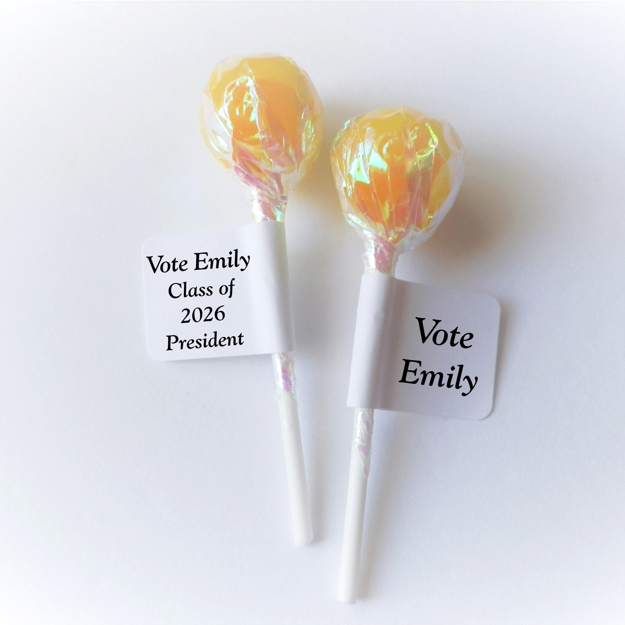 Custom Lollipop Labels Homecoming Queen King Vote Favors, Campaign ...