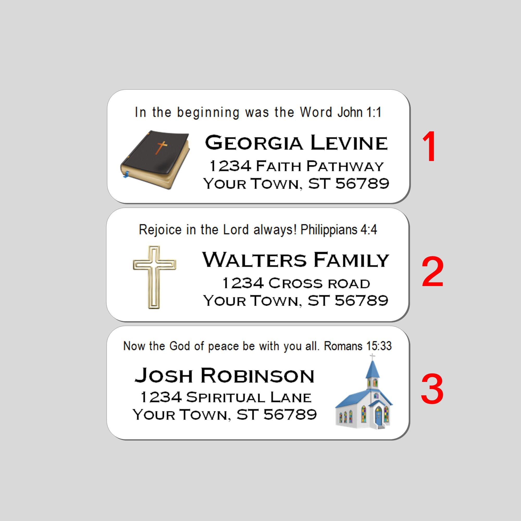 Faith Return Address Label Bible Verse, Scripture, Encouragement ...