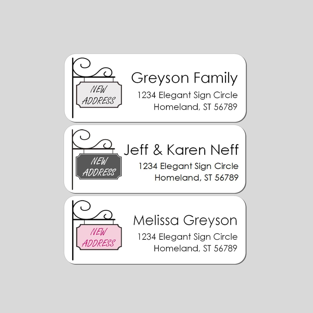 New Address Labels, We've Moved Return Address Label, I'm Moving, New ...