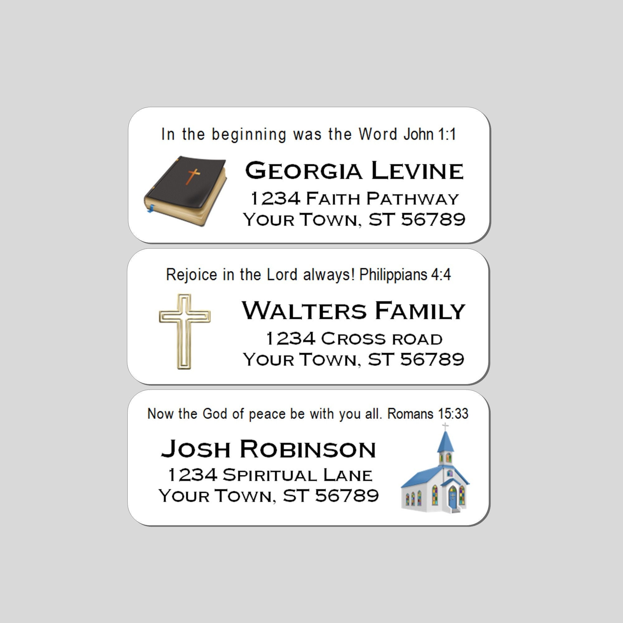 Faith Return Address Label Bible Verse, Scripture, Encouragement ...