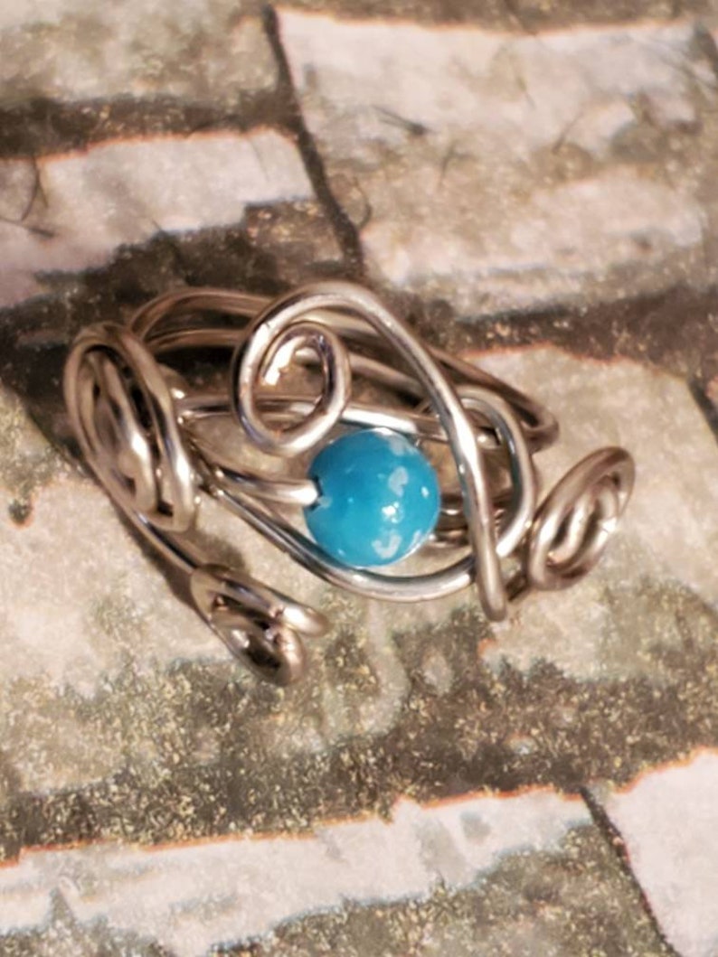 Wire Wrapped Stone Rings - Etsy