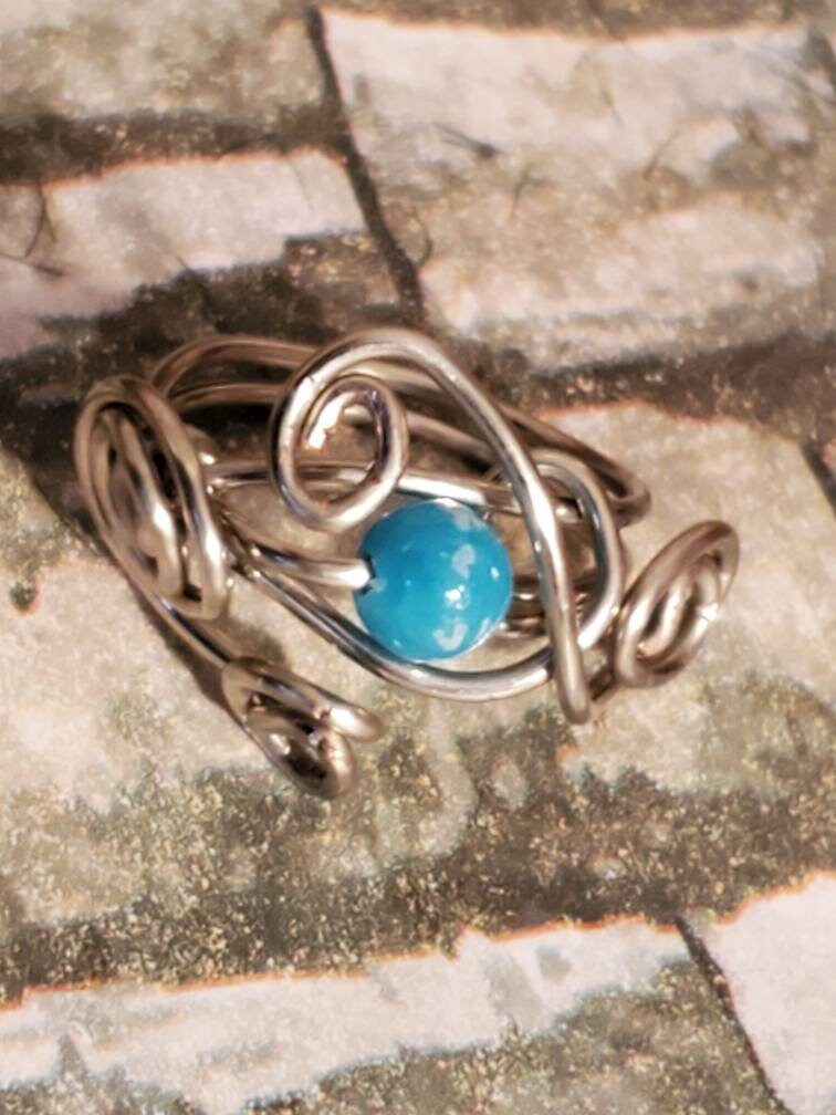 Wire Wrapped Stone Rings | Etsy