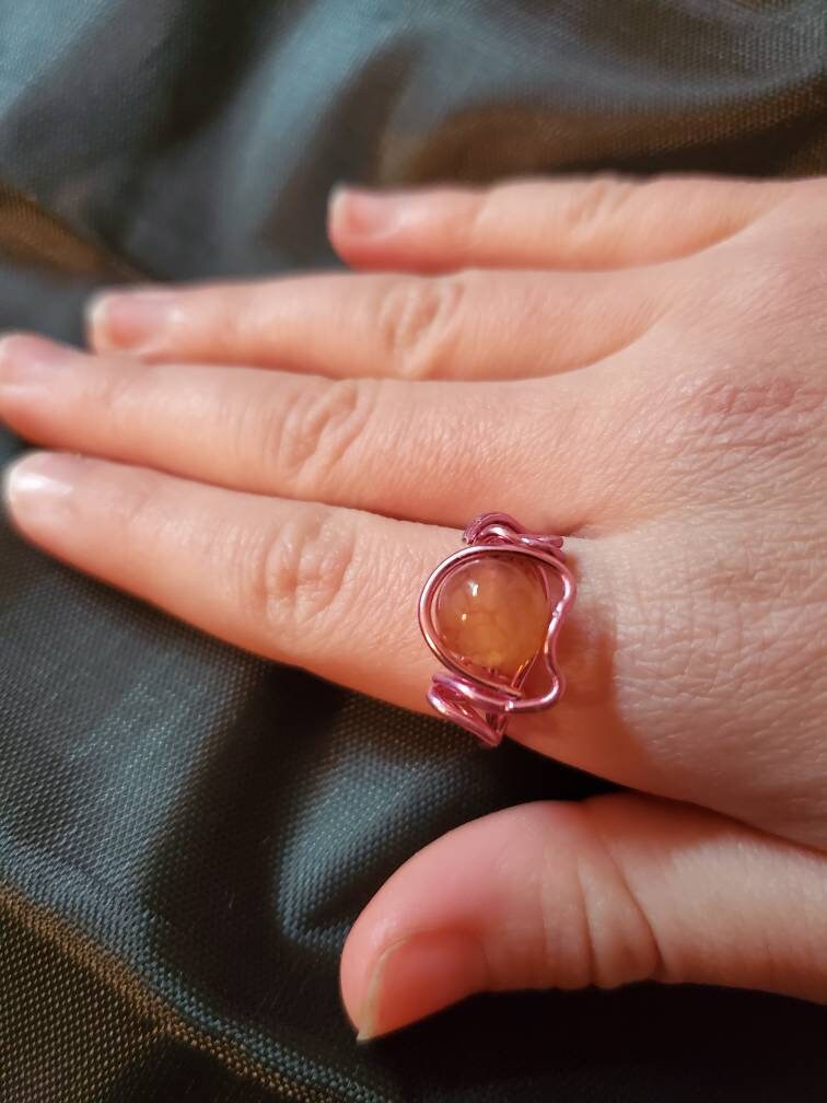 Wire Wrapped Stone Rings | Etsy