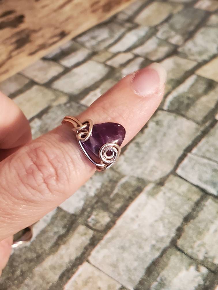Wire Wrapped Stone Rings | Etsy