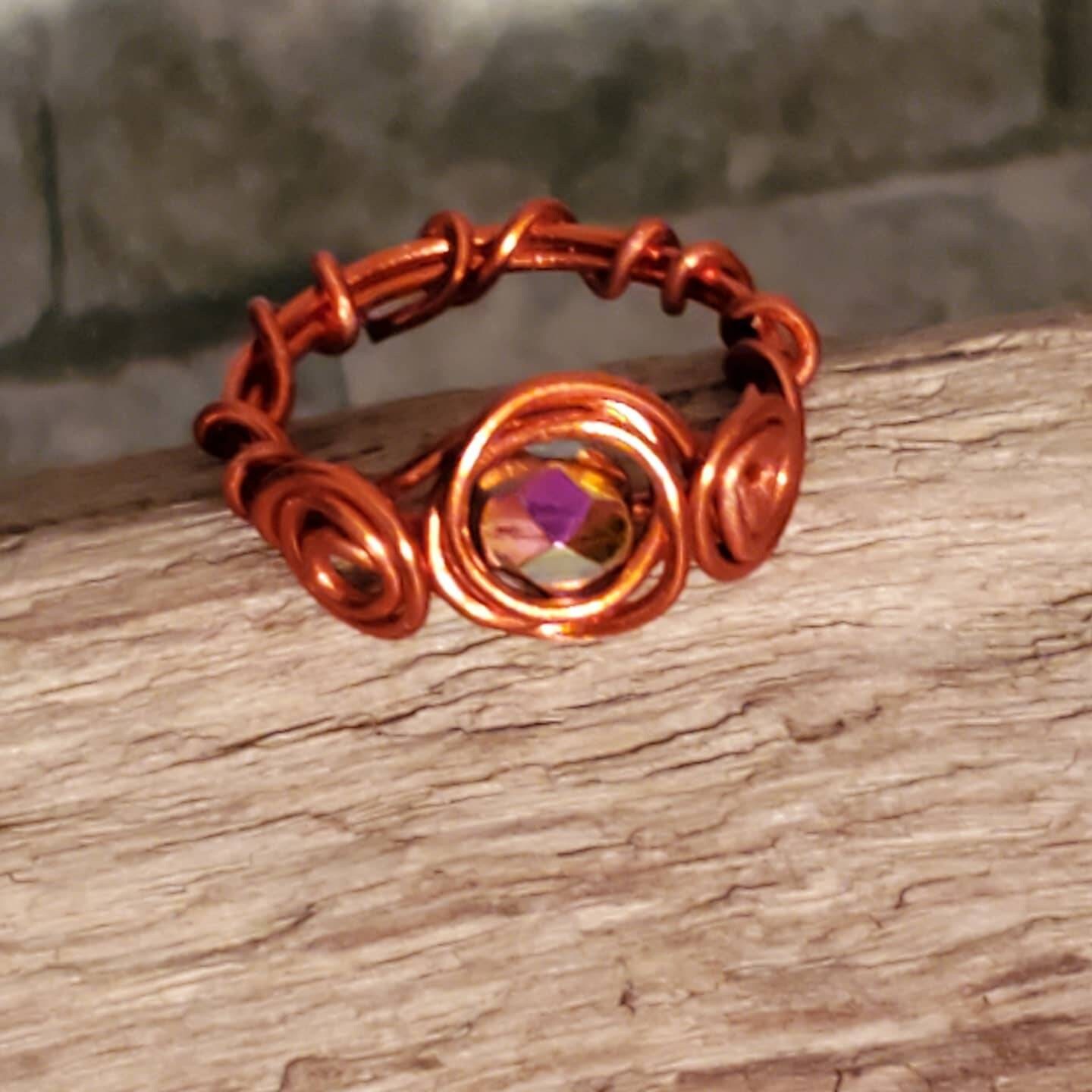 Wire Wrapped Stone Rings | Etsy