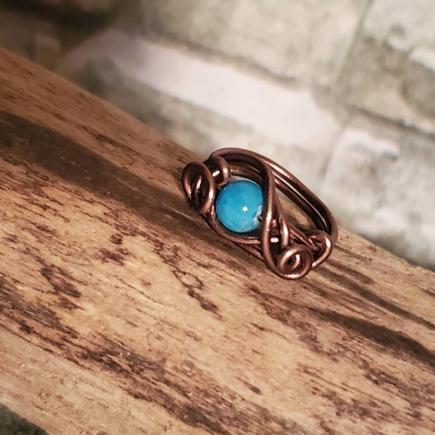 Wire Wrapped Stone Rings | Etsy