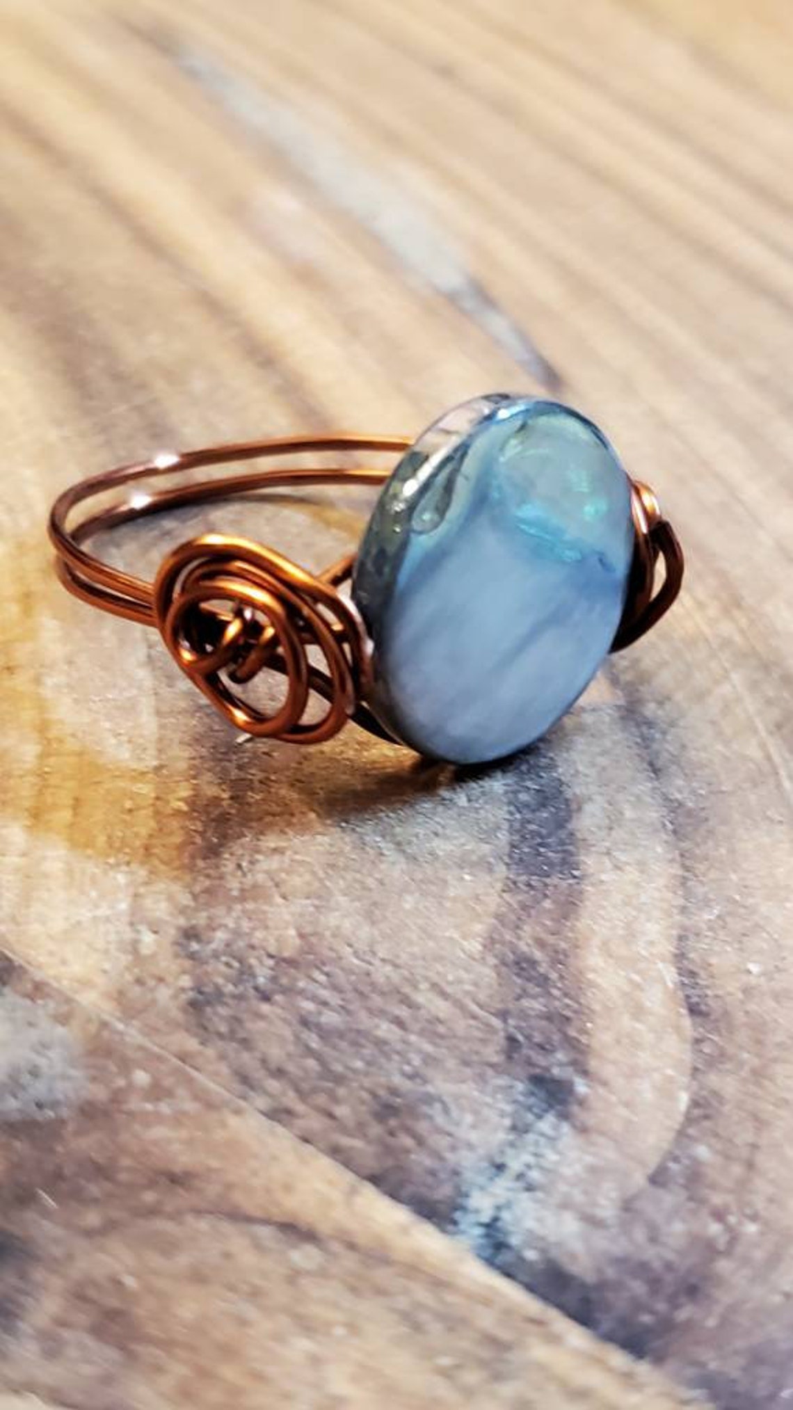 Wire Wrapped Stone Rings | Etsy