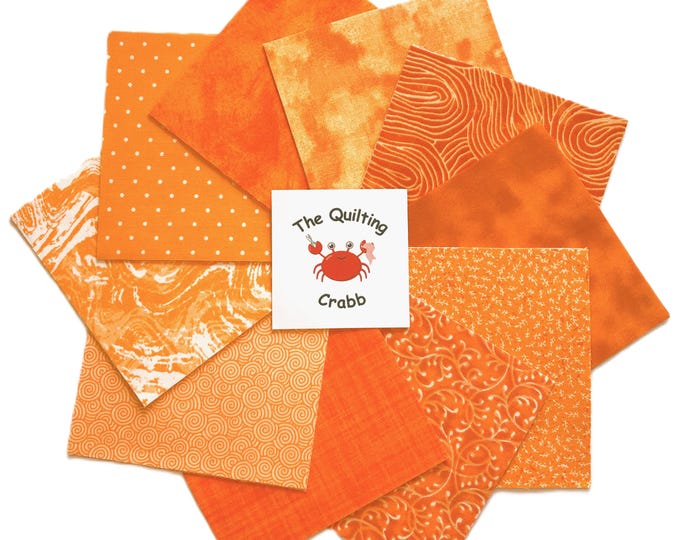 40 Piece 10" Orange Marmalade (collection 6) Layer Cake Squares, 40 10 ...