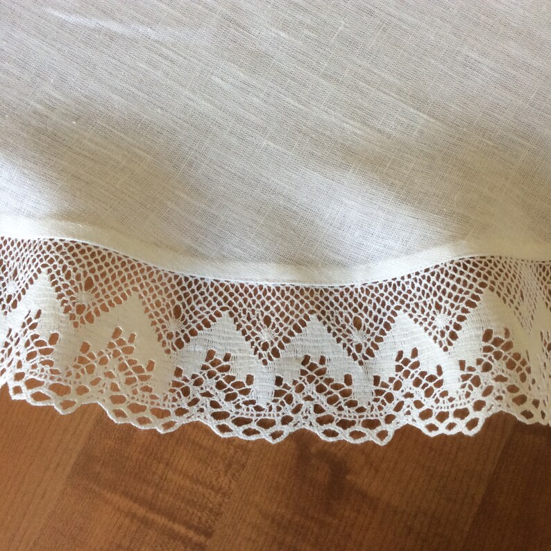 Farmhouse tablecloth Round Rustic table cloth Eco friendly | Etsy