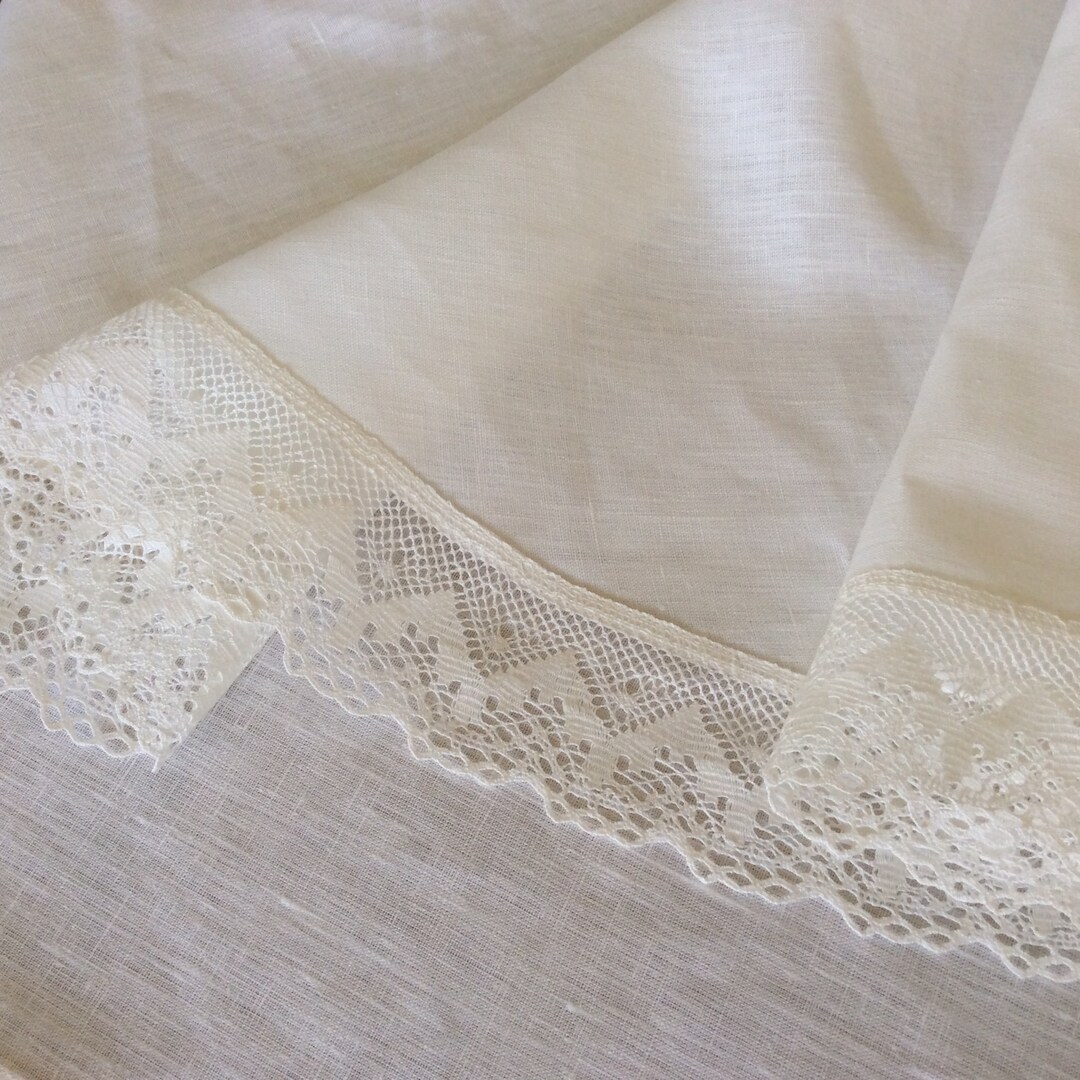 90 Round Tablecloth Coastal Grandma Gift Beachy Tablecloth - Etsy