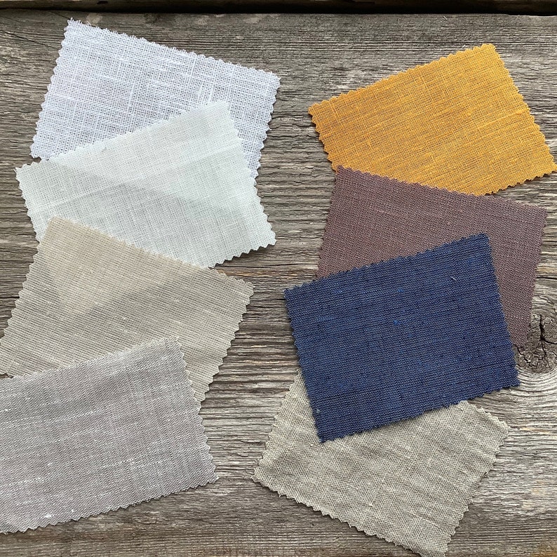 Linen Fabric Samples Set - Etsy