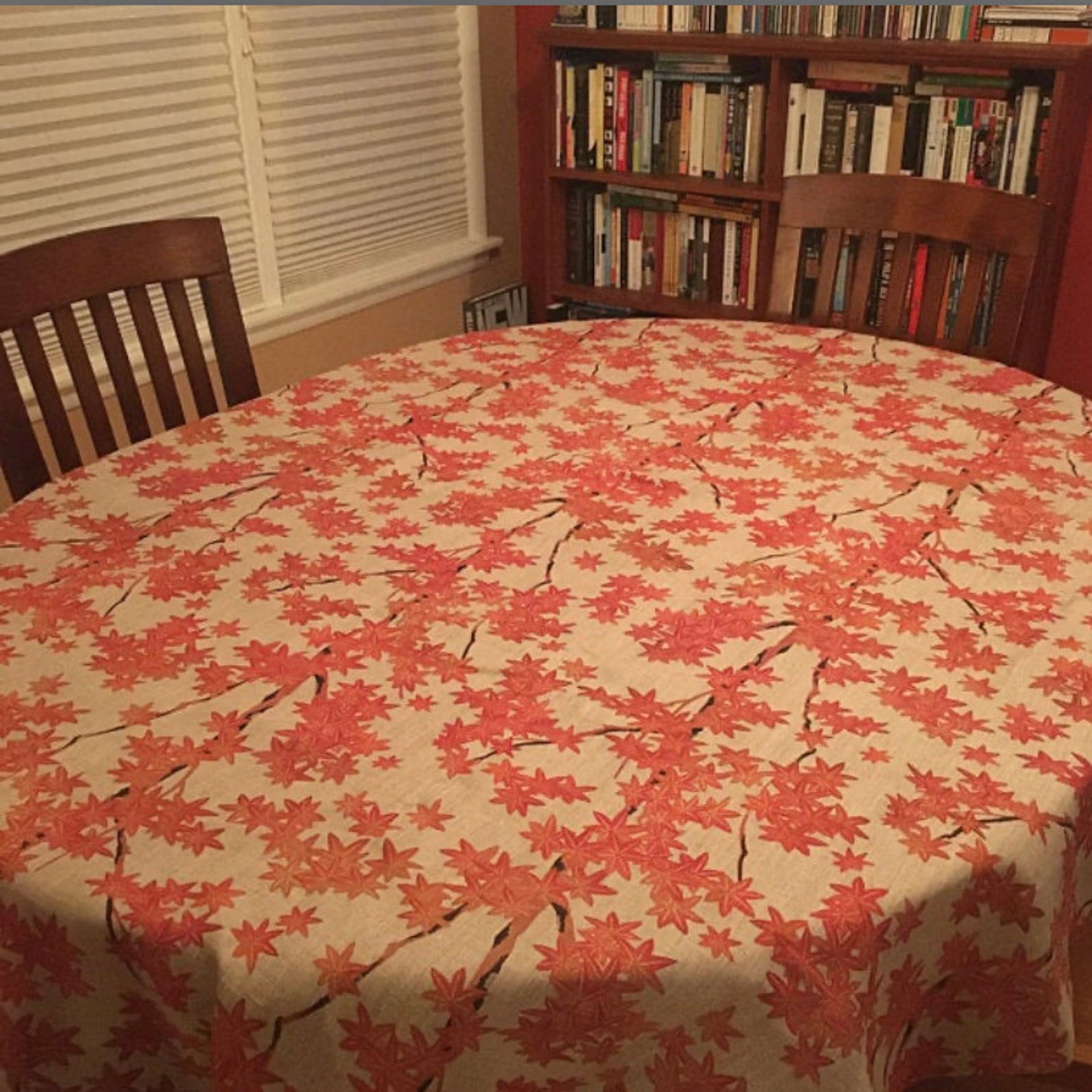 Farmhouse Tablecloth Floral Round Handmade Table Cloth Eco - Etsy