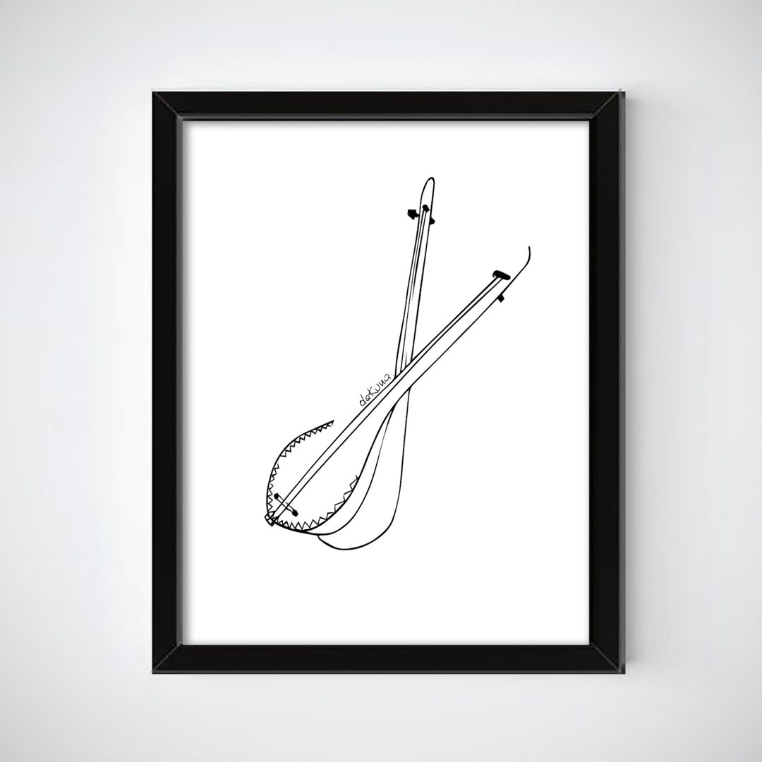 Çiftelia -minimal Design Print/minimal Drawing/wall Art/line Work. - Etsy