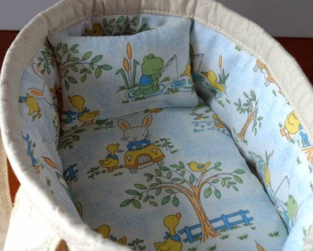 Mini Doll Basket for 5 and 6 Dolls, 7 Interior Size, Spring Theme of ...