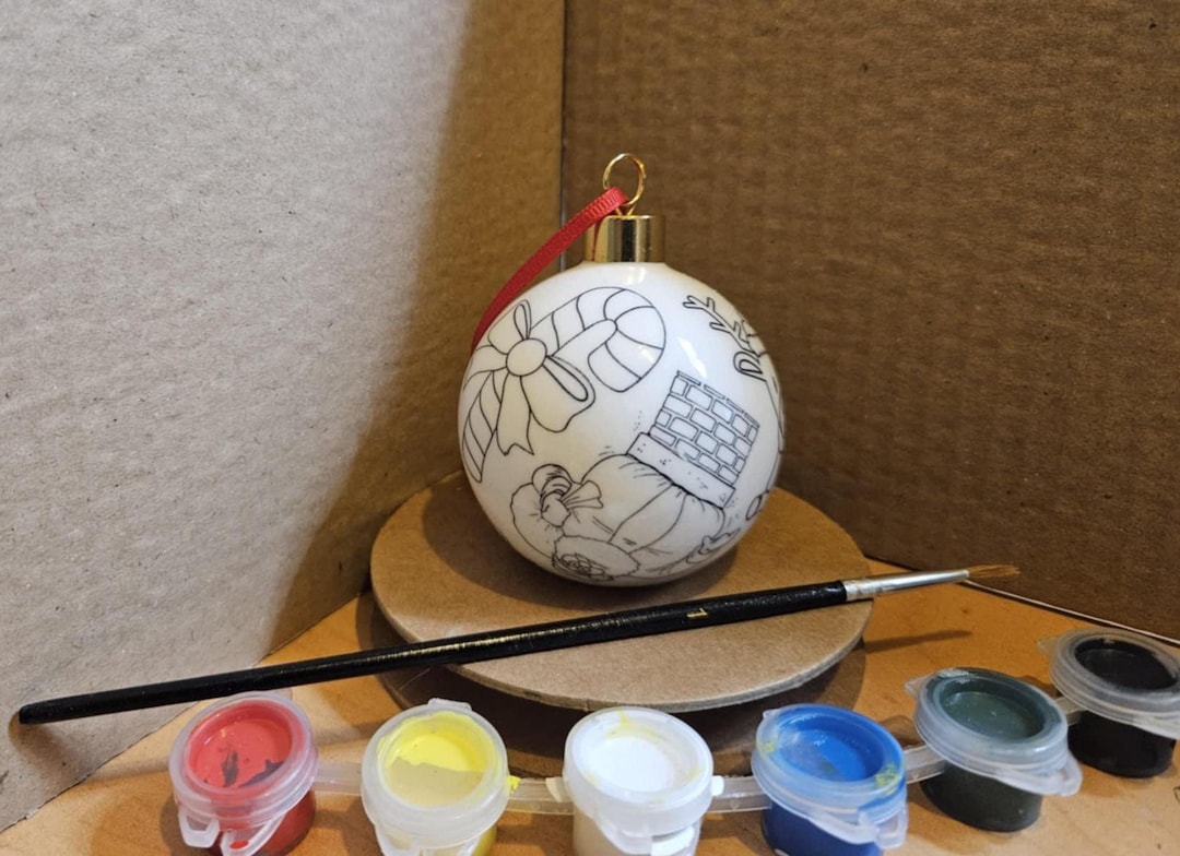 Paint-your-own Christmas Baubles - Etsy